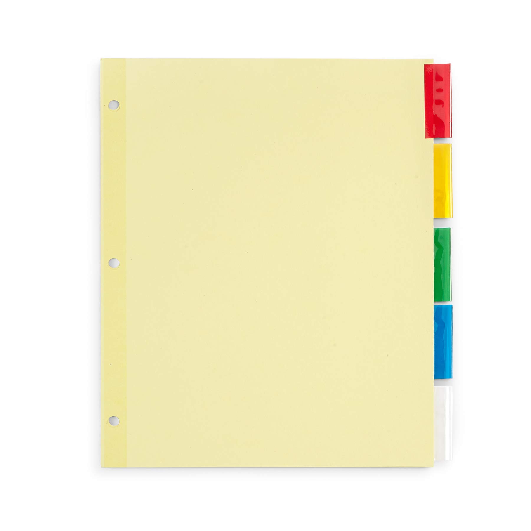 Snapklik.com : Blue Summit Supplies 5-Tab Binder Dividers, Manila Paper