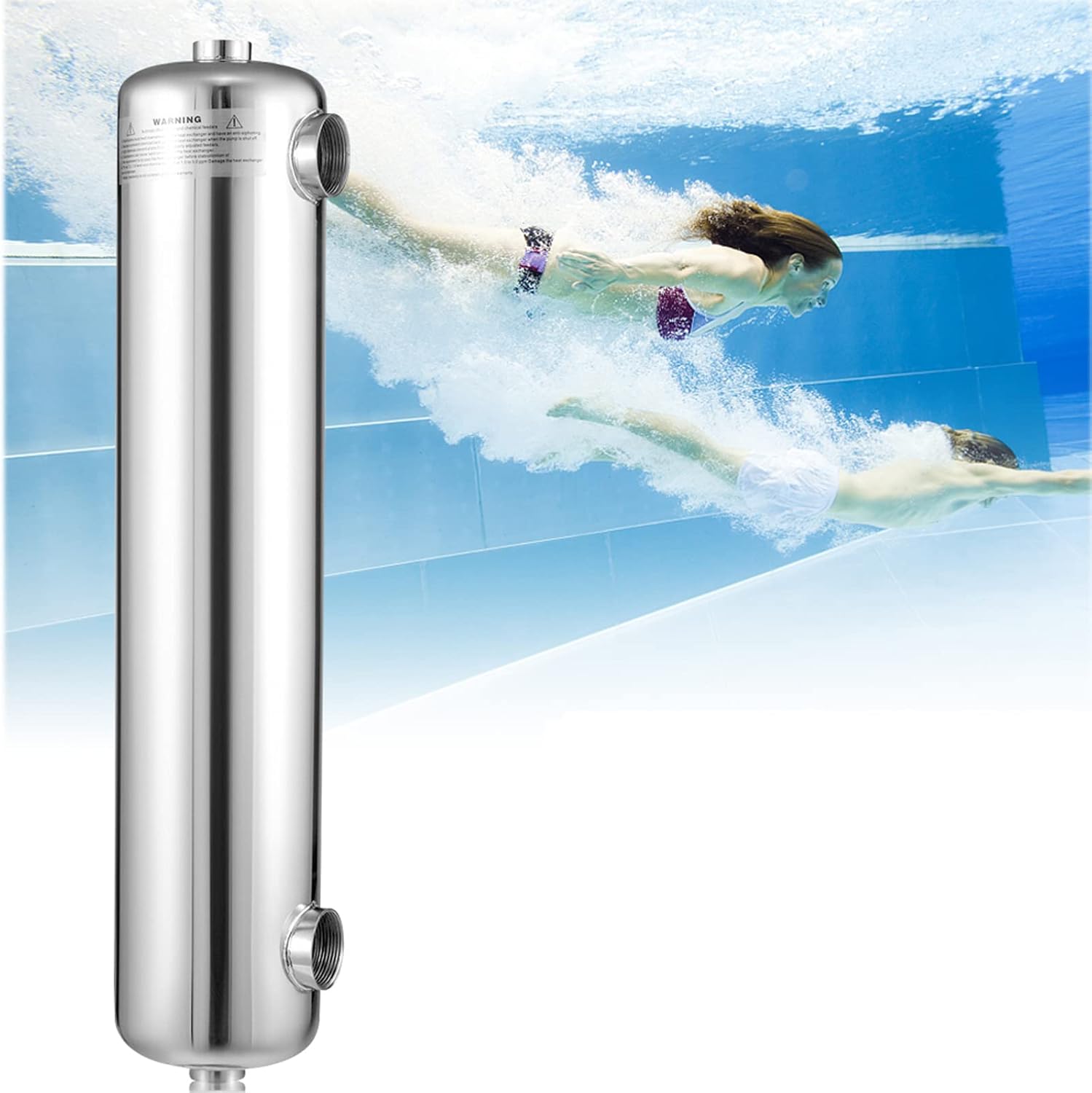 Amazon.com : GDAE10 Swimming Pool Heat Exchanger, 200KBTU Stainless ...