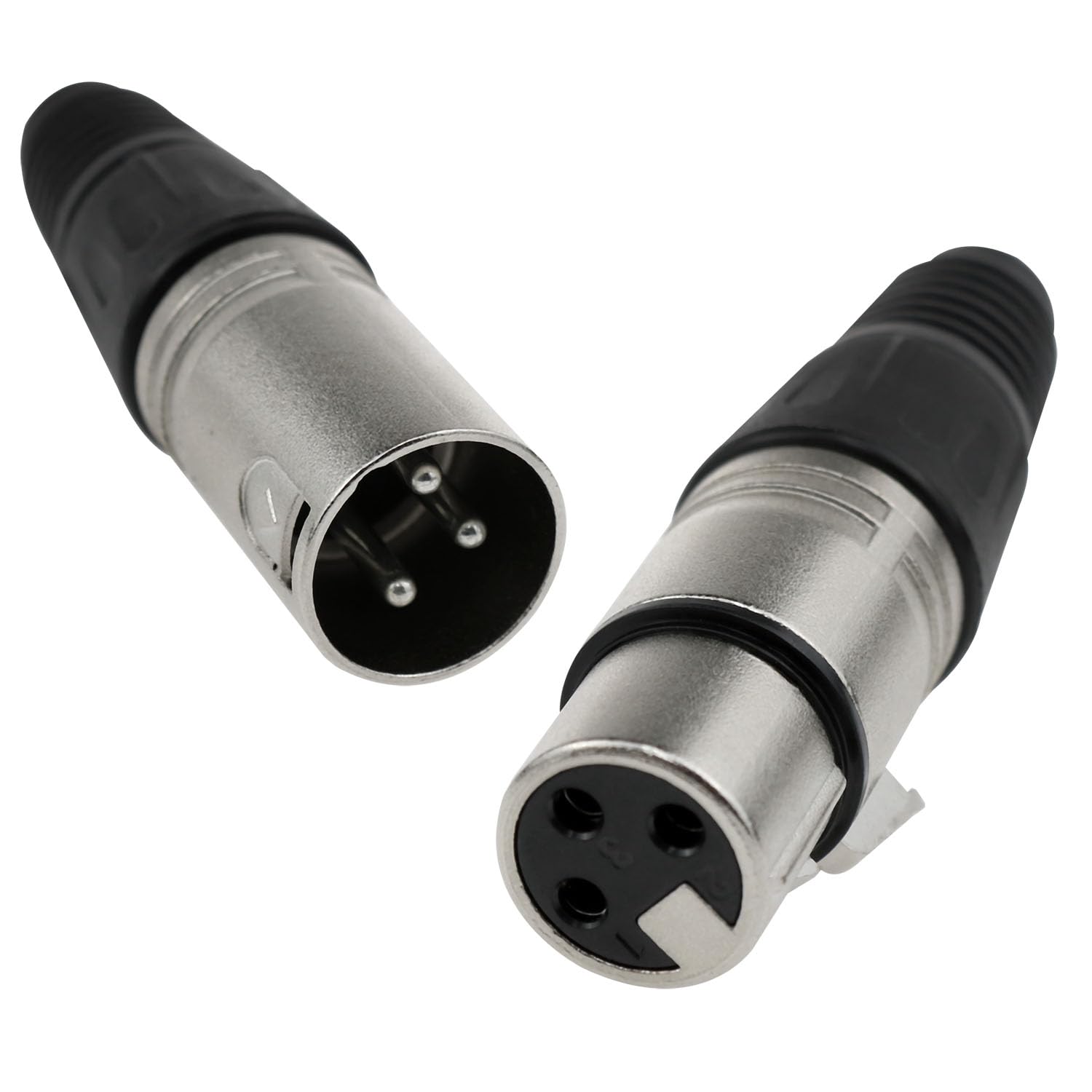 Snapklik.com : 2 Male + 2 Female 3 Pin XLR Solder Type Microphone Line ...