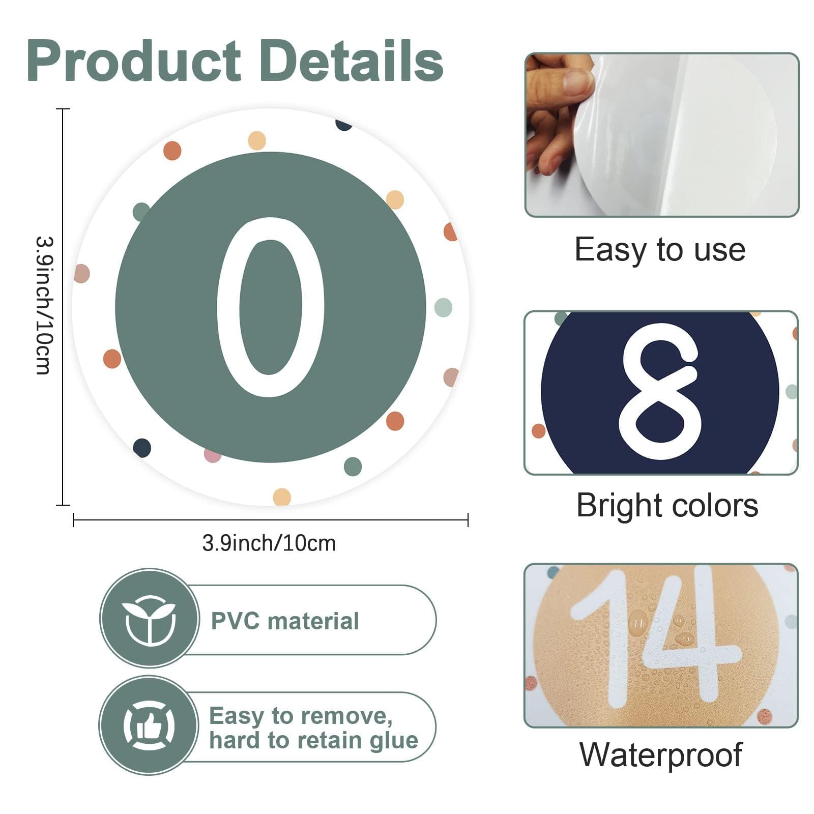 Snapklik.com : 48PCS Boho Numbers Stickers Classroom Decorations ...