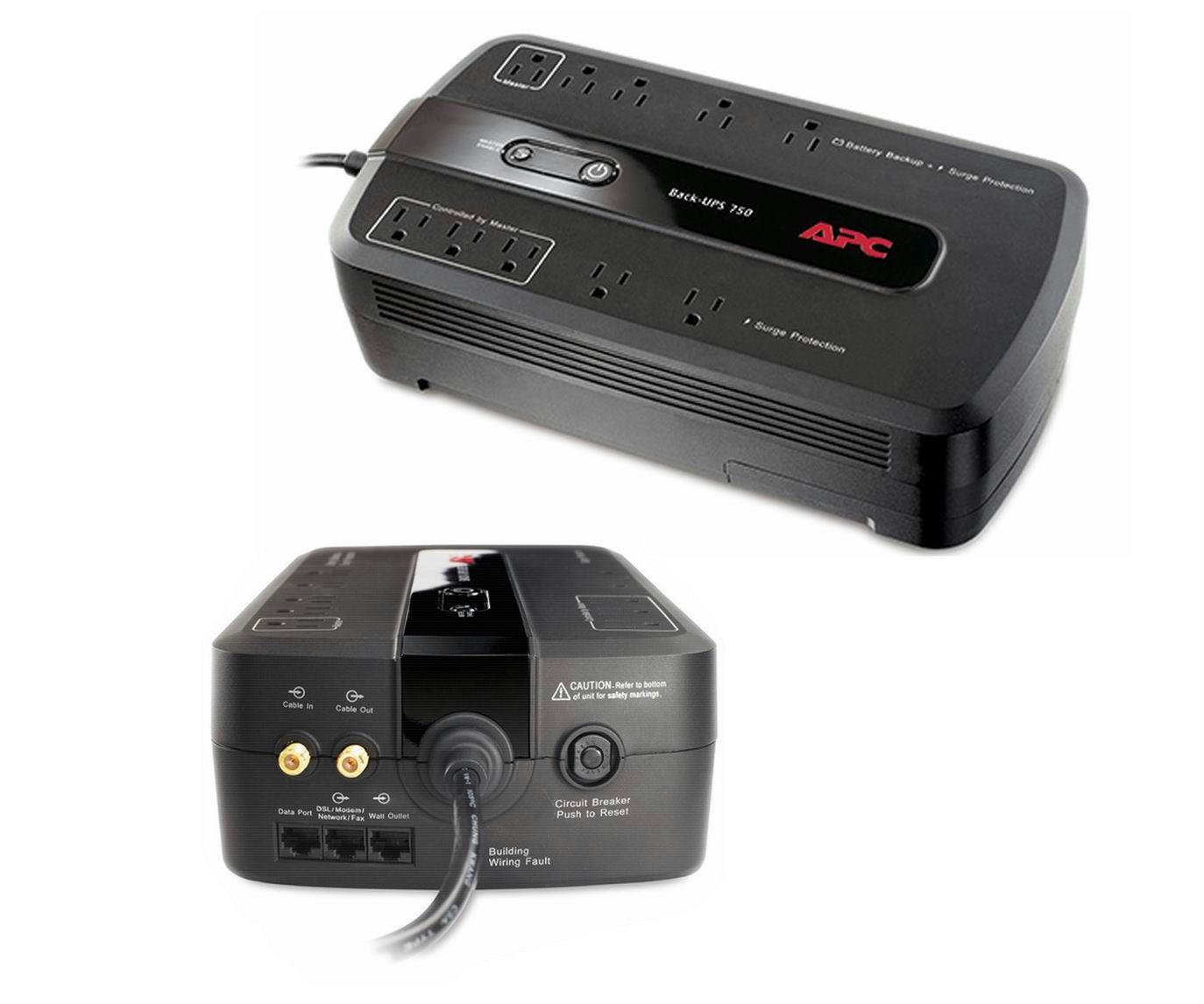 APC Back-UPS 750VA UPS Battery Backup & Surge Protector (BE750G ...