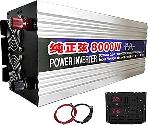 Amazon.com: Power Inverter 5000W 6000W 8000W Pure Sine Wave Inverter DC 12V 24V to AC 50Hz 60Hz ...