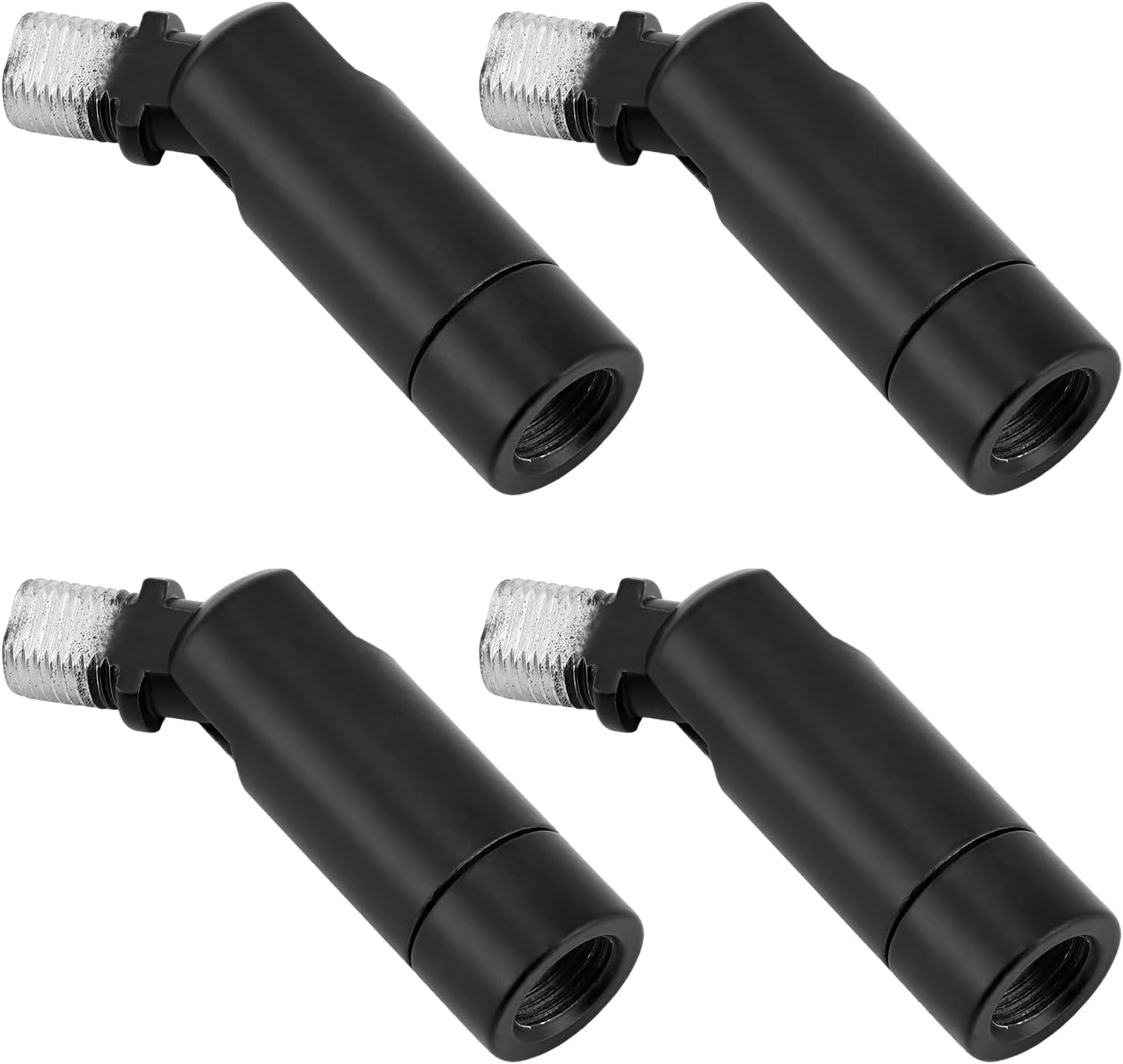 QWORK Black Sloped Ceiling Light Adapter, 4 Pieces 180-Degree Pendant ...