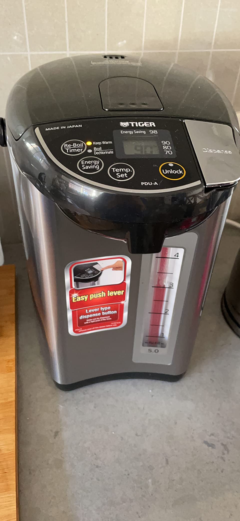 Tiger 5.0L Electric Water Heater Boiler Warmer Kettle - PDU-A50A - 4 ...