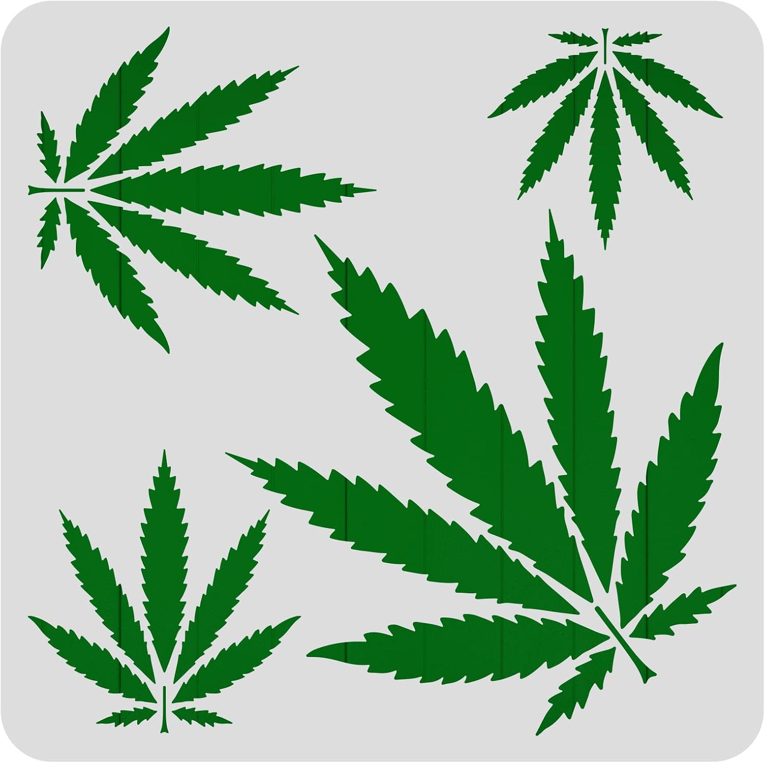 BENECREAT Pot Leaf Drawing Stencils, 12x12inch Tree Weed Leaf Painting ...