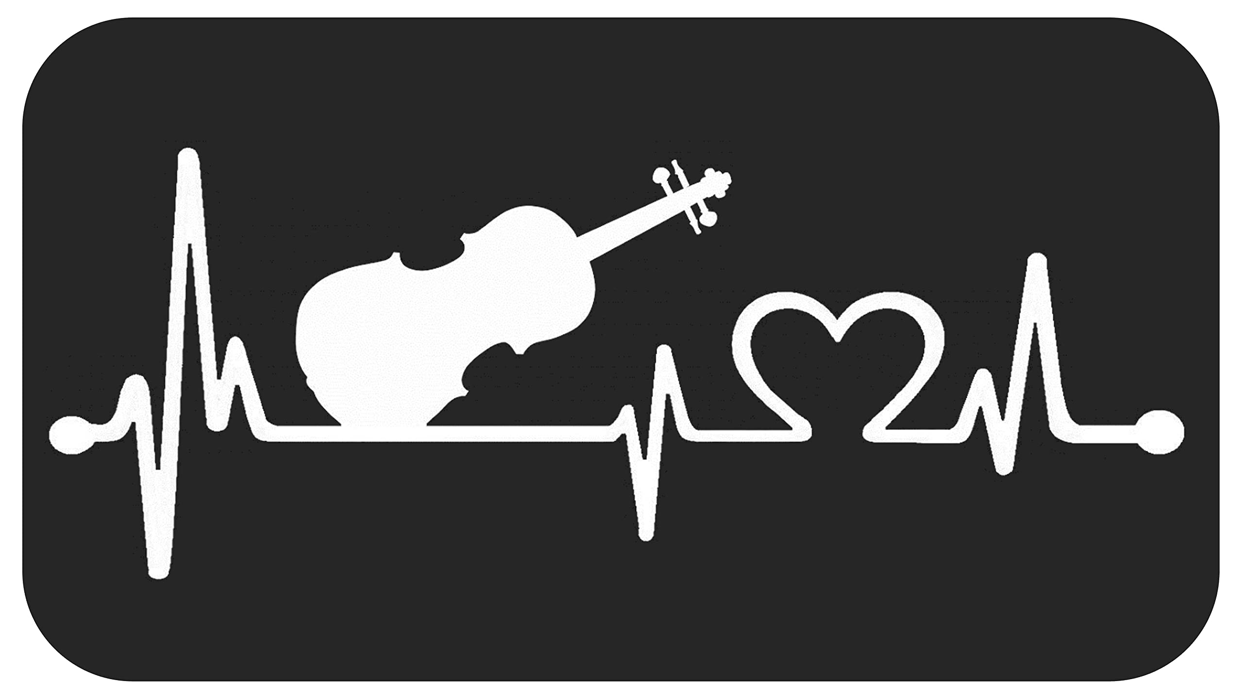 Amazon.com: Bluegrass Decals Violin Fiddle Heartbeat Lifeline Decal ...