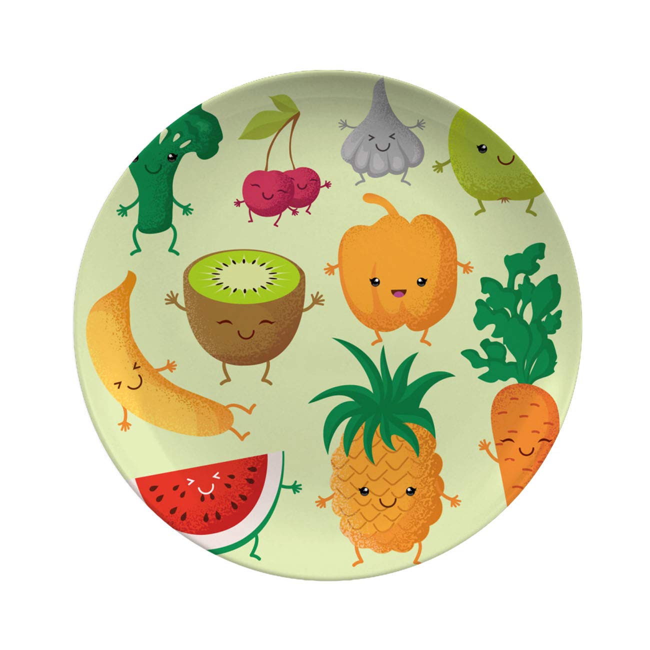 Cartoon Vegetables On A Plate