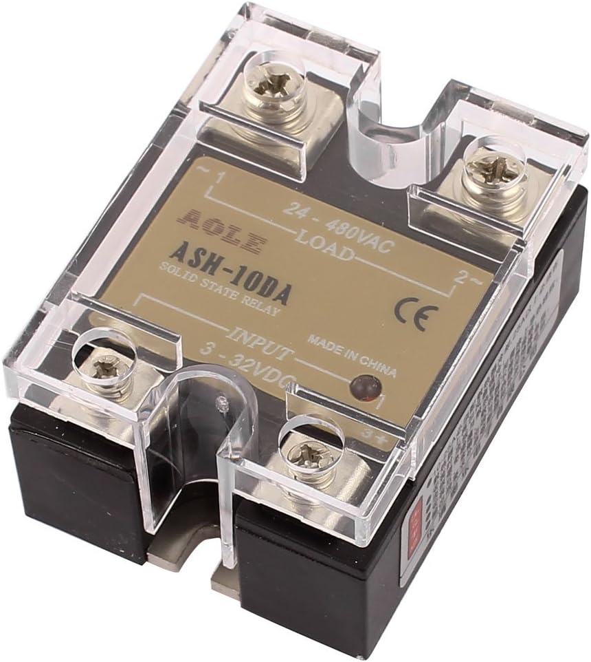 Amazon.com: uxcell ASH-60AA 70-280VAC to 24-480VAC 60A Single Phase Solid State Relay AC-AC ...