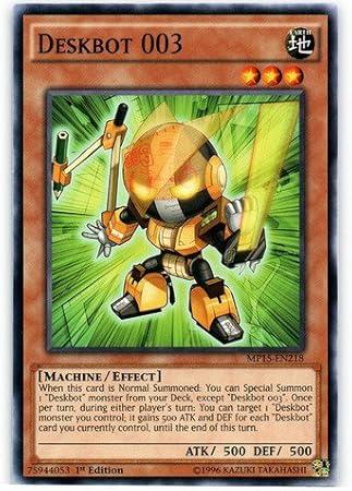 Amazon.com: YU-GI-OH! - Deskbot 003 (MP15-EN218) - Mega Pack 2015 - 1st ...