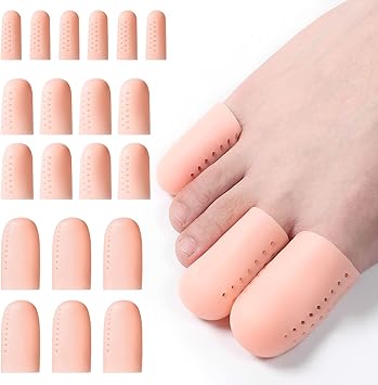 20 Stück Zehenschutz Großer Zeh, Faireach Atmungsaktive Gel Zehenkappen ...