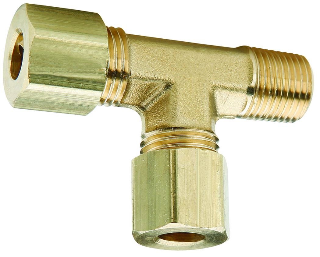 Dixon 3/8" x 1/4" Brass Male Run Tee Compression Fitting (171C-0604 ...