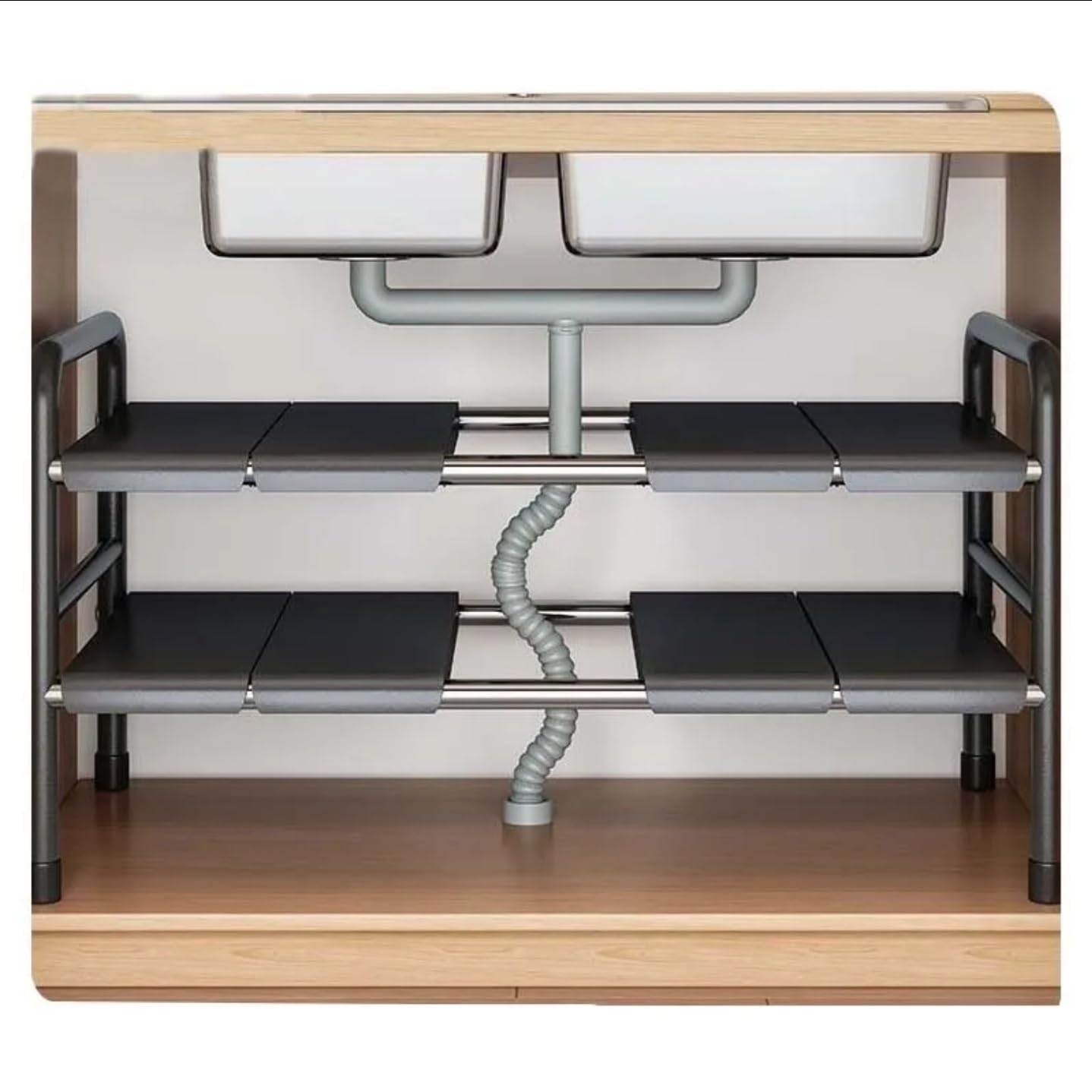 Multipurpose Adjustable Expandable under sink, over shelf space saving ...