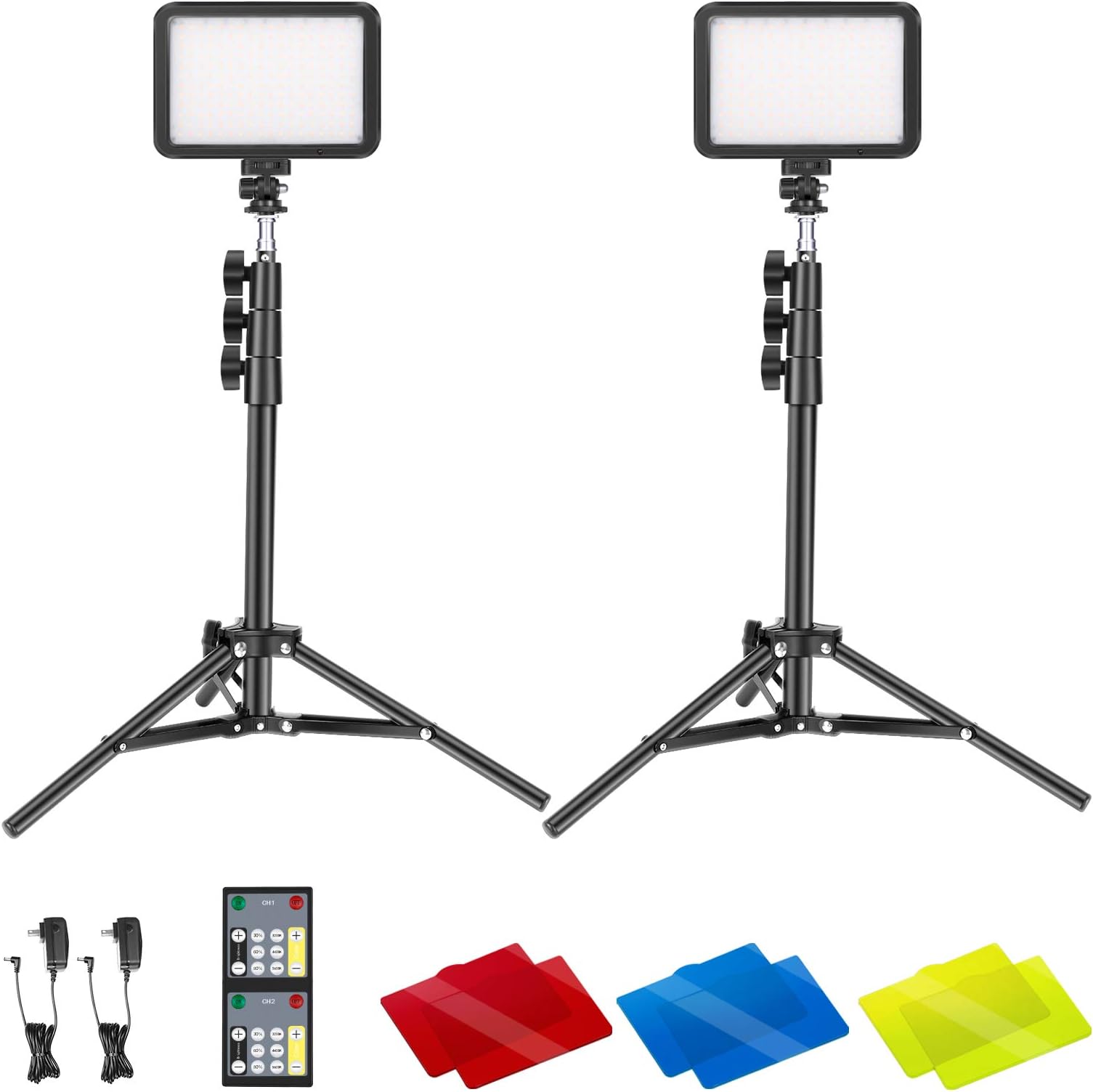 Amazon.com : Neewer 2-Pack Video Conference Light Kit, 22W 3200K~5600K ...