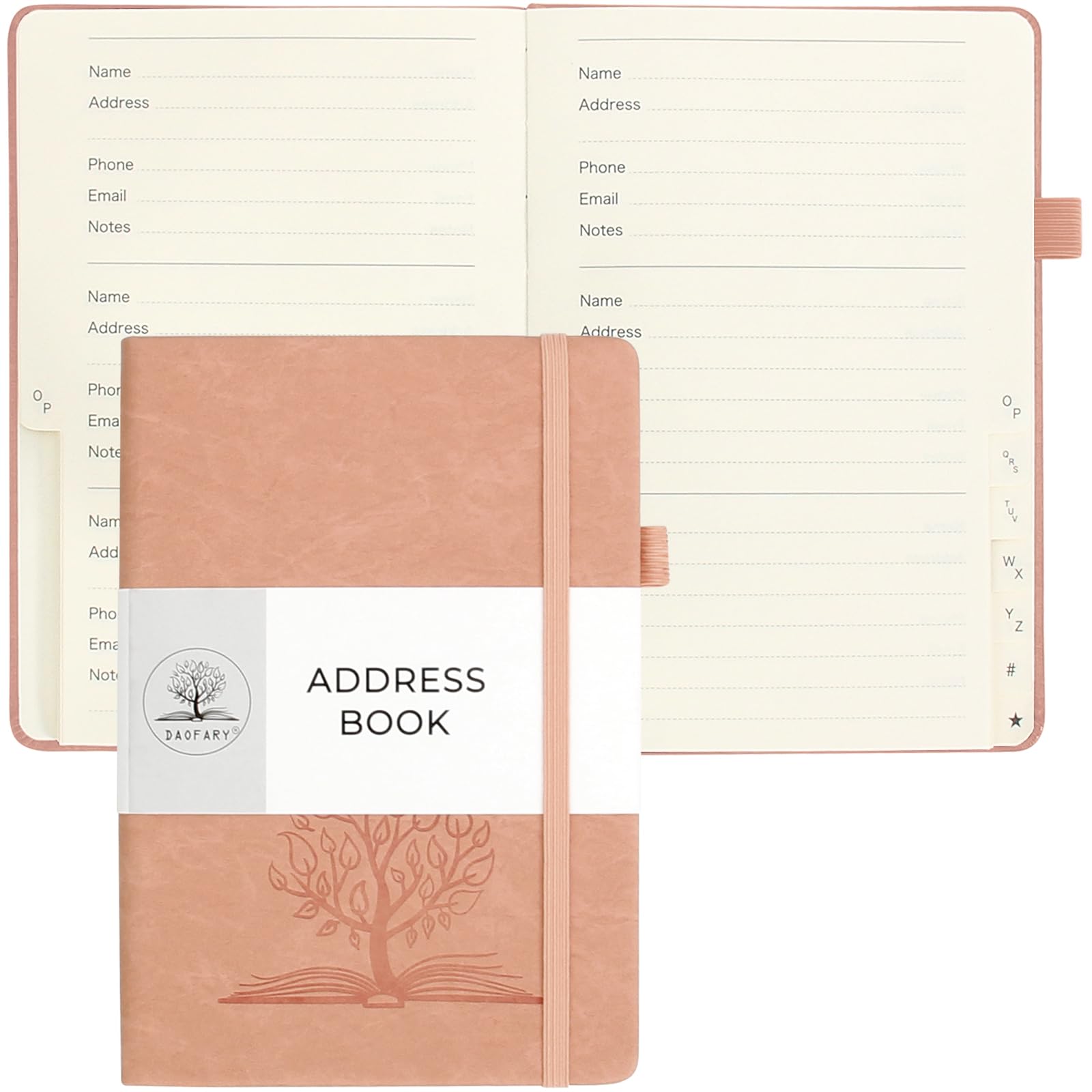 Amazon.com : DAOFARY Address Book with Alphabetical Tabs - Small ...