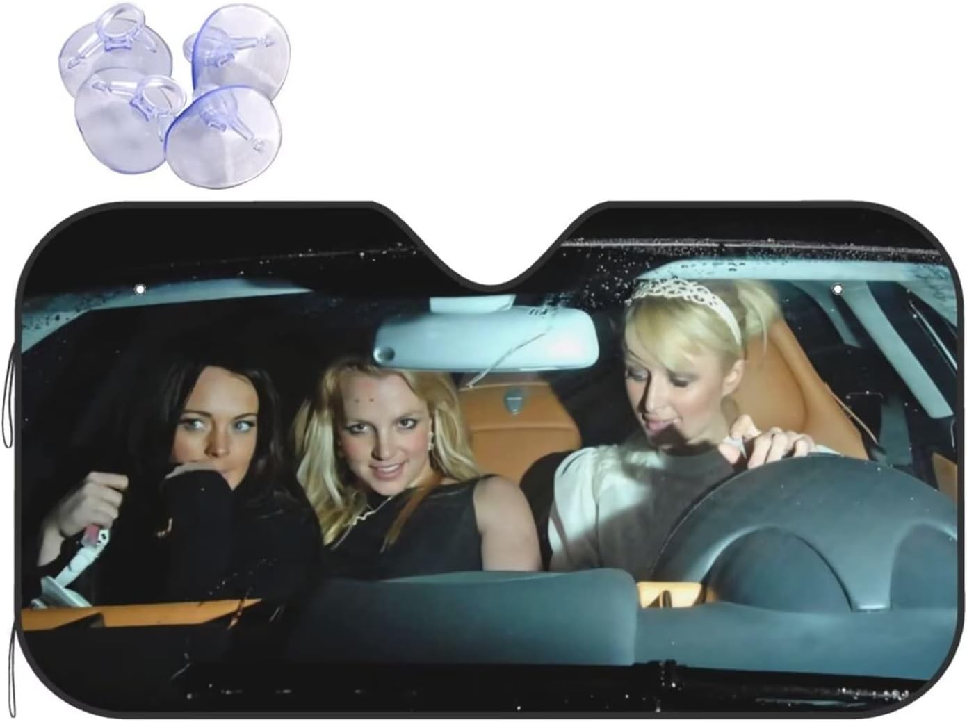 Amazon.com: Funny Accordion Foldable Windshield Sun Shade for Car Truck ...