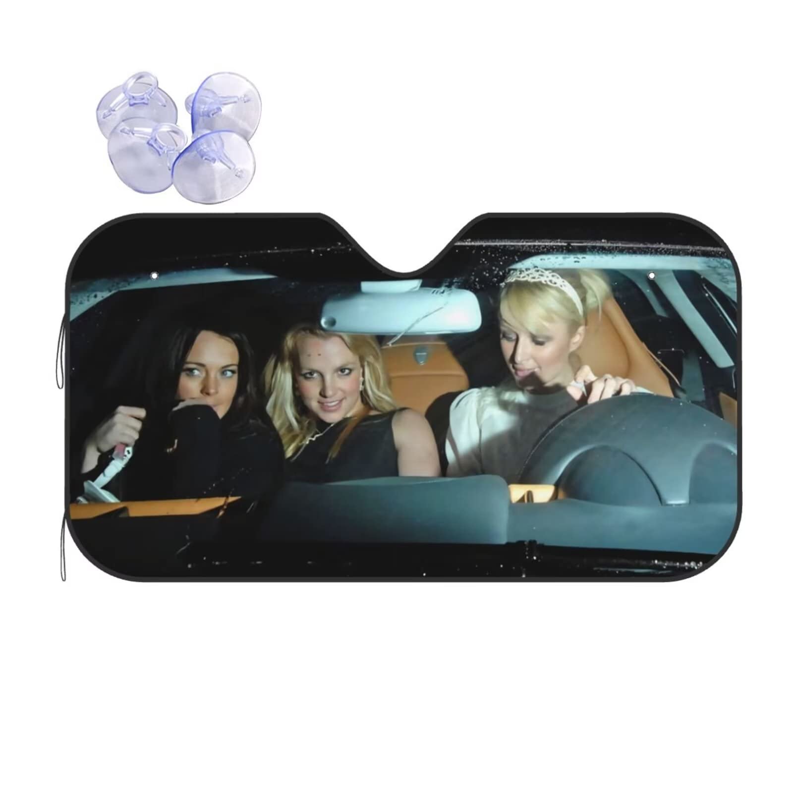 Amazon.com: Funny Accordion Foldable Windshield Sun Shade for Car Truck ...