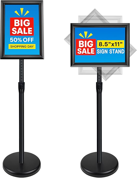 Amazon.com : VAIIGO Sign Holder Stand - 8.5x11 Inch Adjustable Floor ...