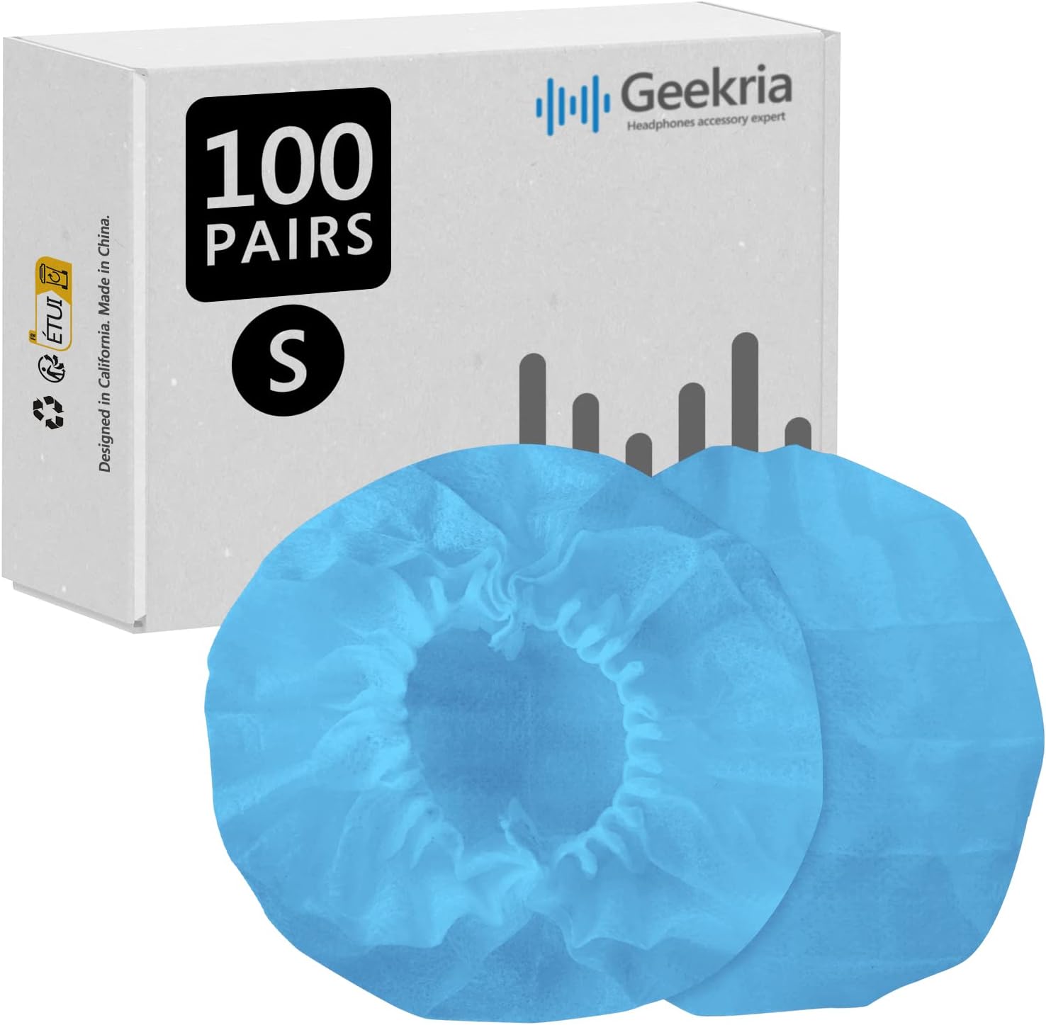 Geekria 100 Pairs Disposable Headphones Ear Cover for On-Ear Headset ...