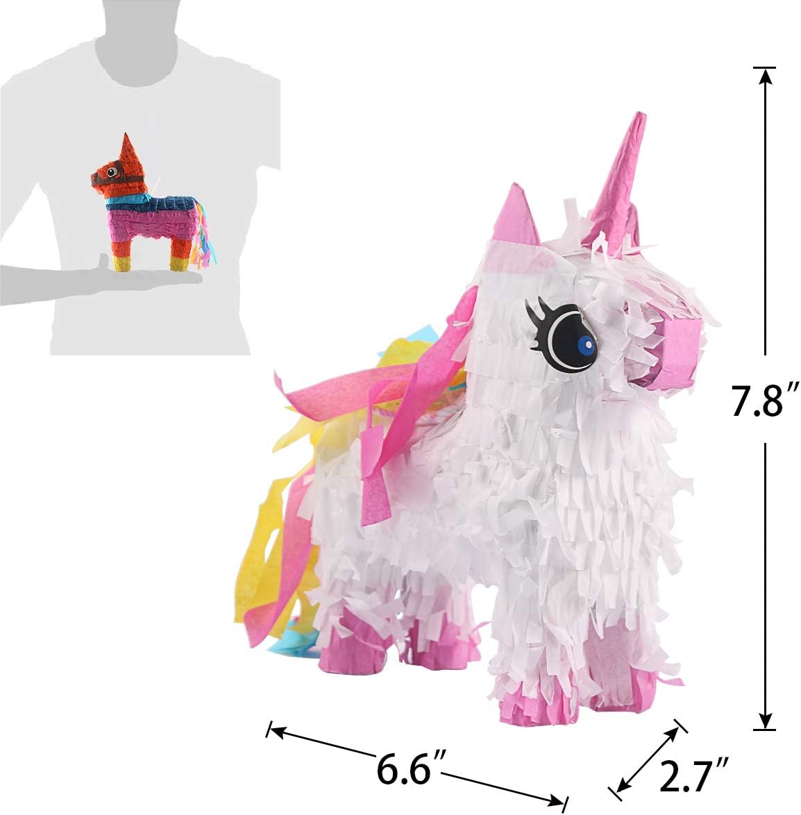 Buy 3 Pack Mexican Mini Pinatas - Cinco de Mayo Unicorn Pinatas Donkey ...