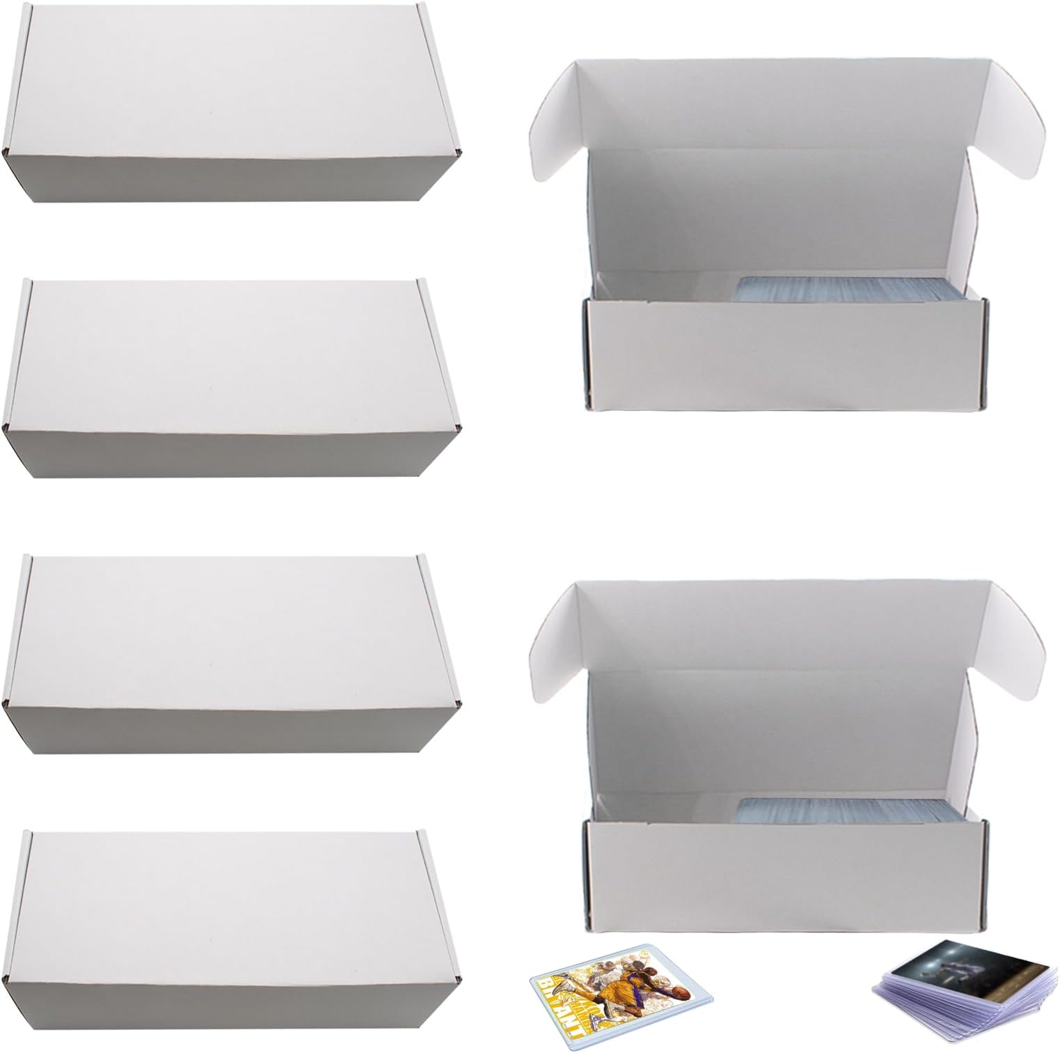 Amazon.com: QZONELIFE 6 Pack Trading Card Storage Box,Sports Card ...