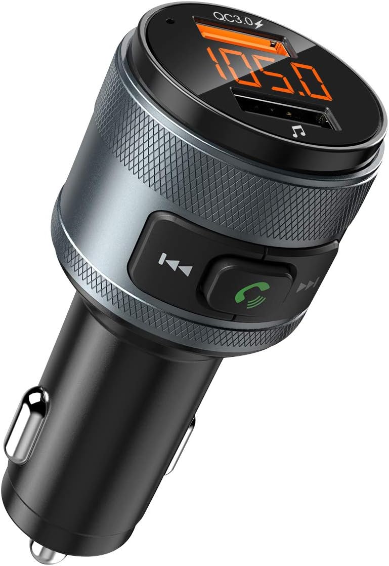 (Upgraded Version) Bluetooth FM Transmitter for Car, Wireless Radio ...