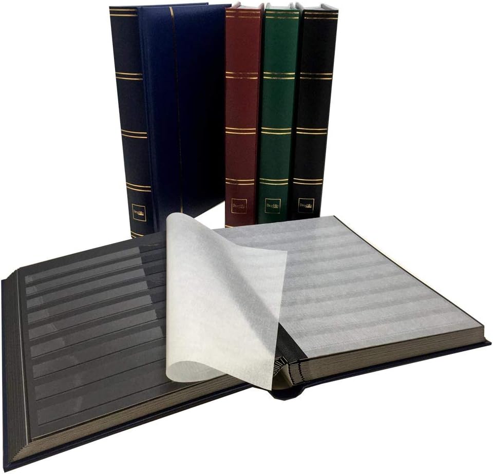 Prophila Stockbook stamp album (new) 60 black pages, black cover ...
