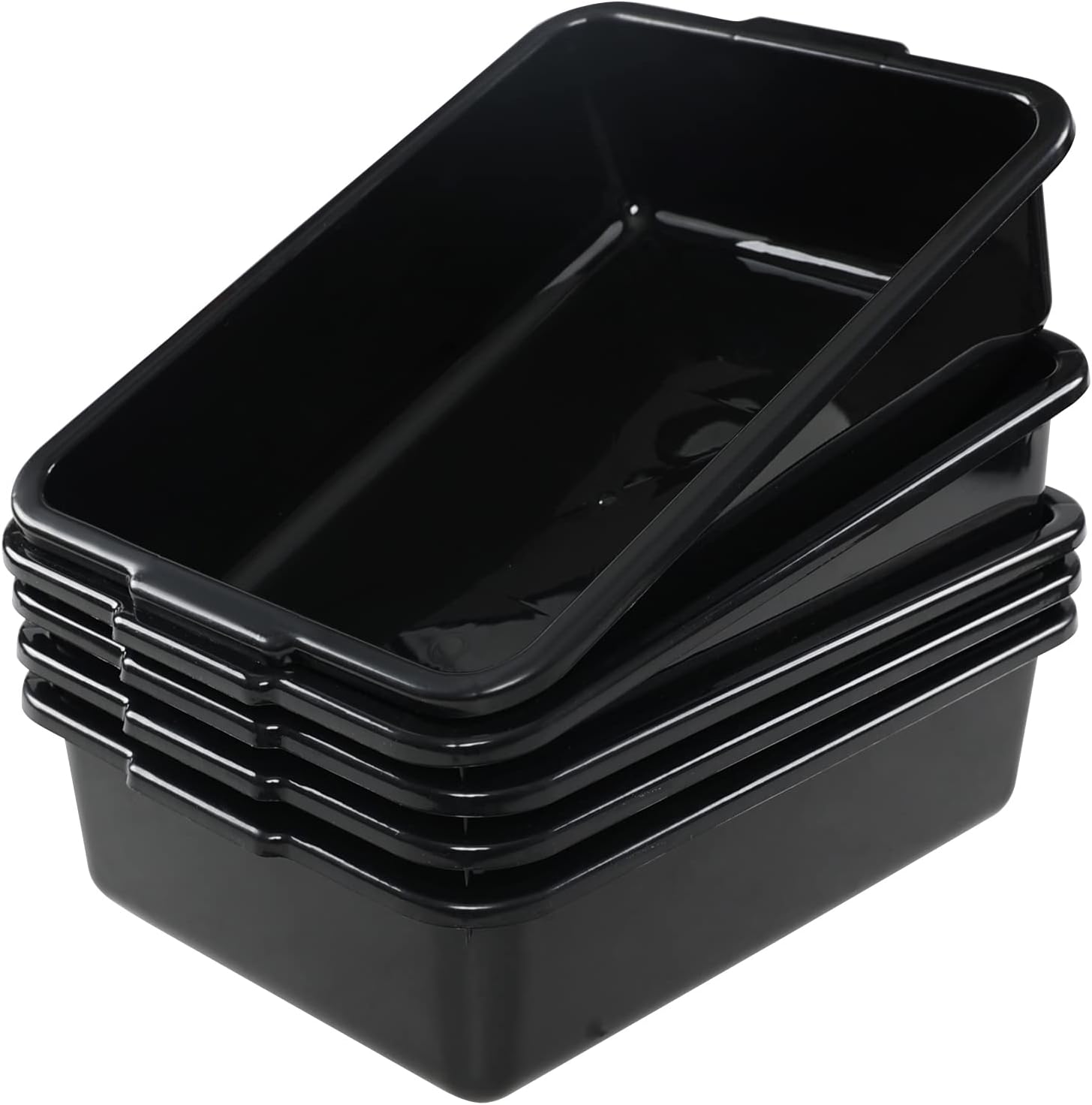 Amazon.com: Ponpong 8 L Commercial Plastic Bus Box, Black Bus Tubs ...