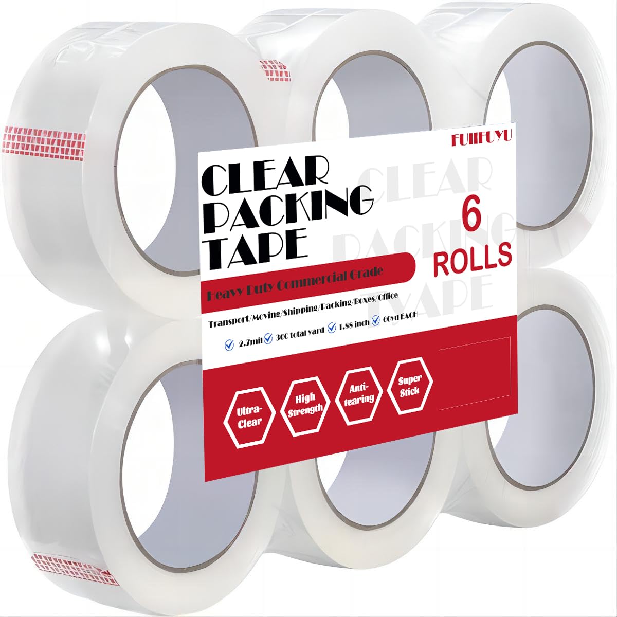 Amazon.com: FUIIFUYU Packing Tape - Heavy Duty, Great for Packing ...