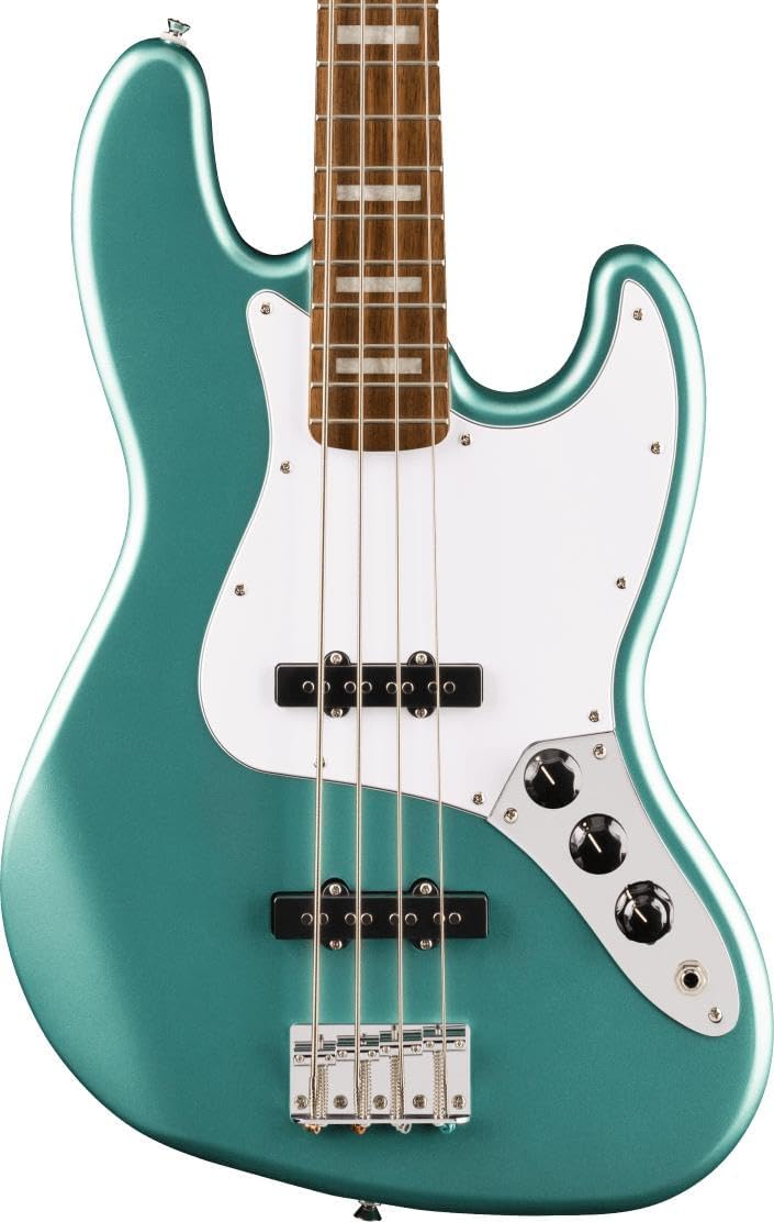 Amazon.com: Squier Affinity Series Active Jazz Bass - Mystic Sea Foam ...