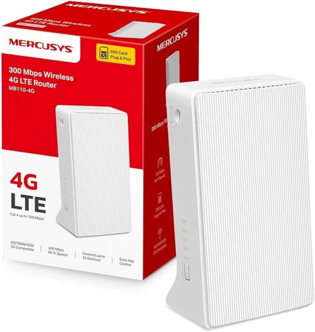 [Nuevo 2024] Mercusys MB130-4G - Router 4G SIM, LTE CAT4, Wi-Fi AC1200 ...