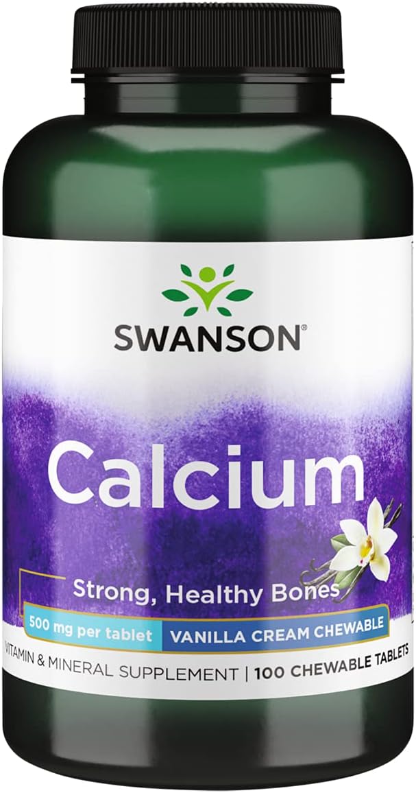 Amazon.com: Swanson Calcium-Vanilla Cream 500MG 100 TABS : Health ...