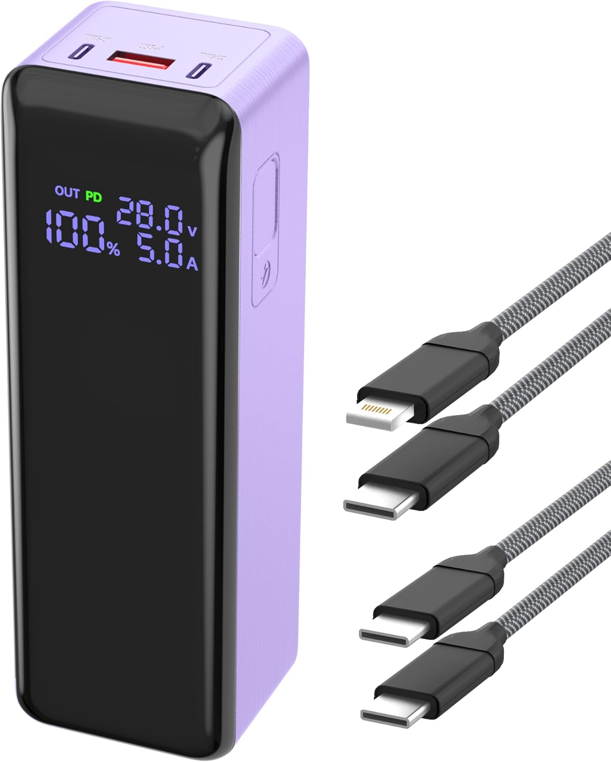 Amazon | Raydyn 大容量モバイルバッテリー 40000mAh デュアルチャンネル140W PD3.1急速充電 1*USB-Aや2*USB-C パススルー充電 高出力 高互換性 ...