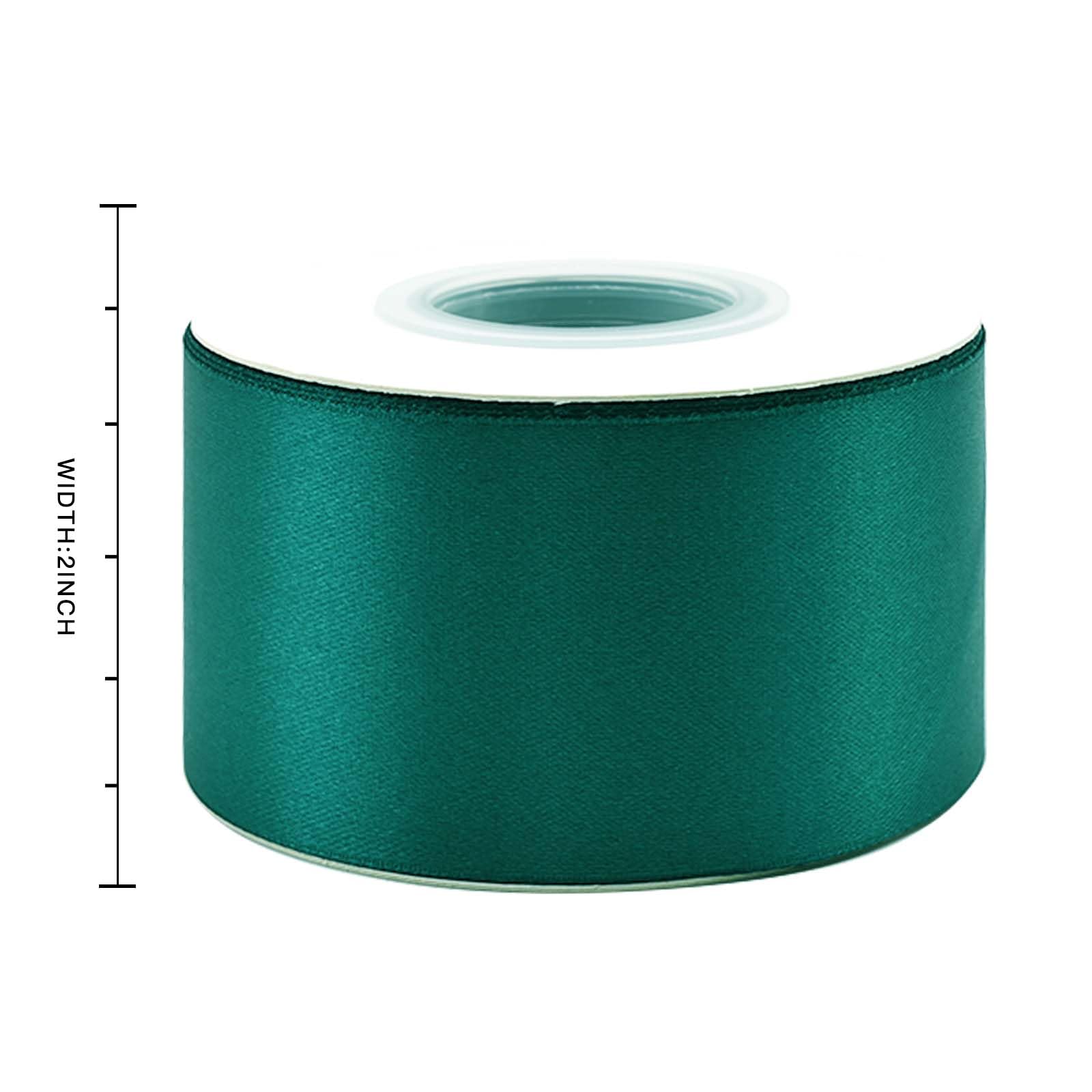 Snapklik.com : Double Face Teal Satin Ribbon 2 Inch X 25 Yards ...
