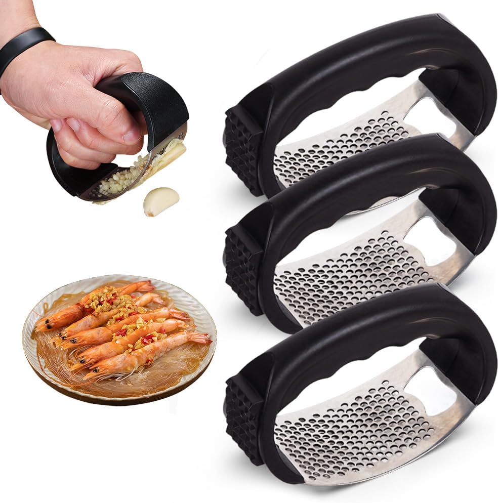 Amazon.com: 2024 Upgraded Stainless Steel Garlic Presser, Garlic Press ...