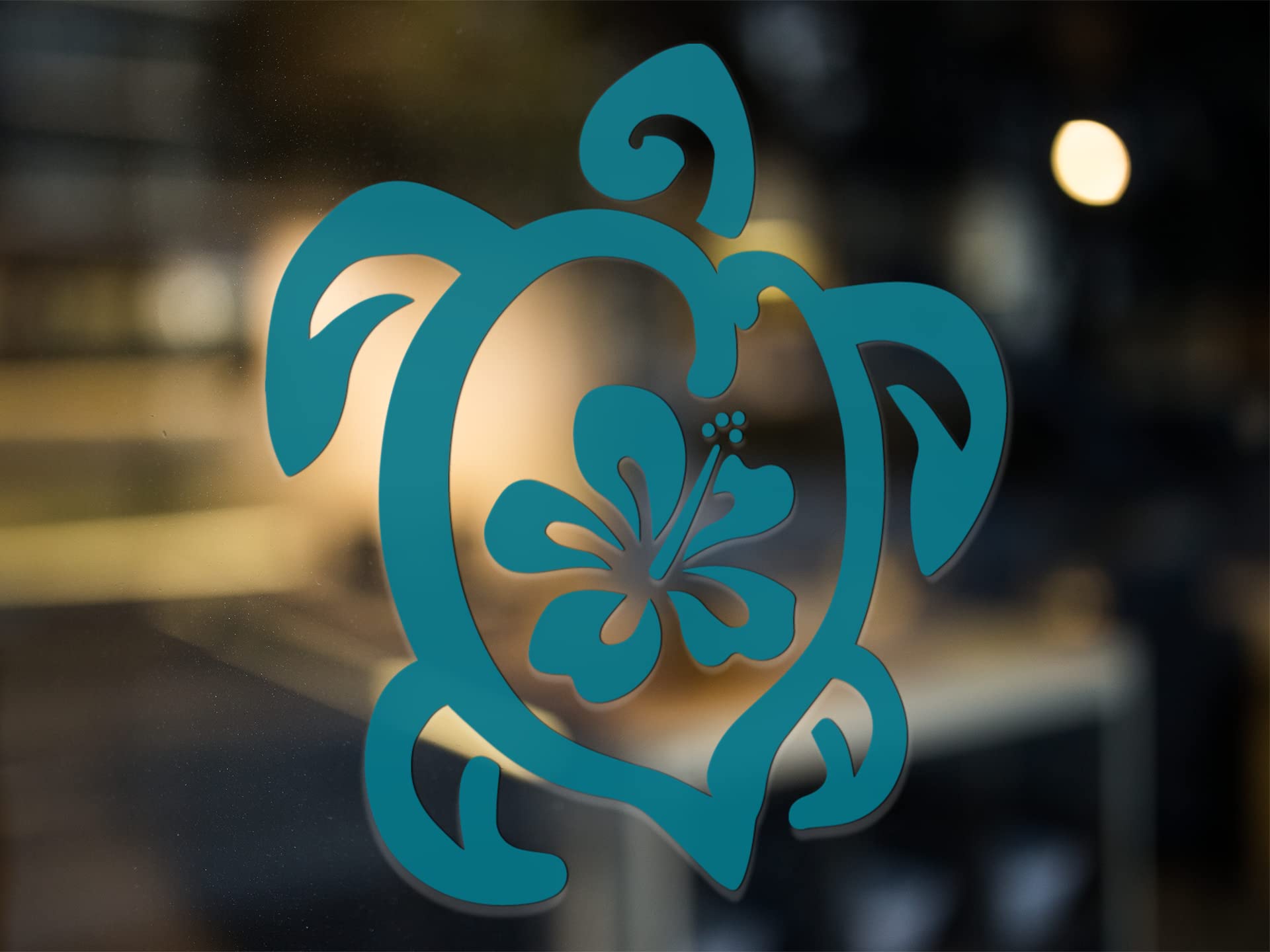 Amazon.com - Hawaiian Sea Turtle Hibiscus Flower Decal Perfect for Car ...