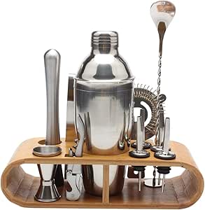 Amazon.com: BaRdzo Bartender Kit with Stand Bar Set Cocktail Shaker Set ...