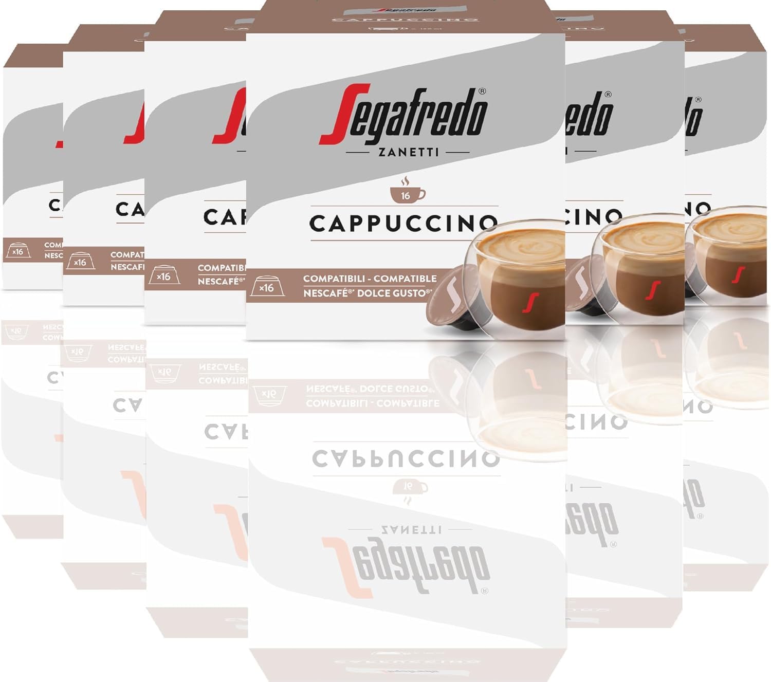 Segafredo Zanetti 96 Cappuccino Coffee Capsules Compatible with Dolce ...
