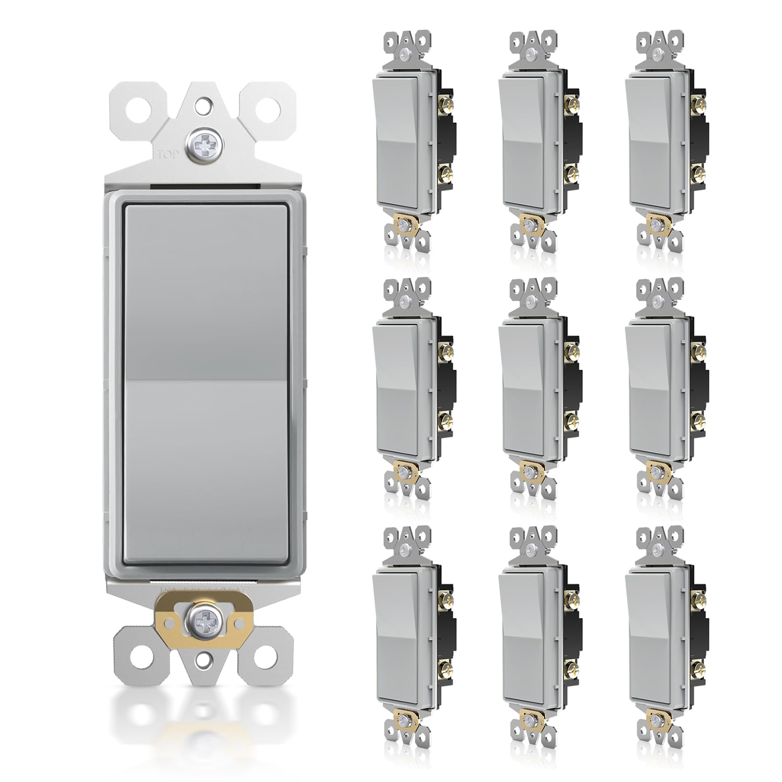 Snapklik.com : Gray 3-Way Decorator Light Switch, Decorative Paddle ...