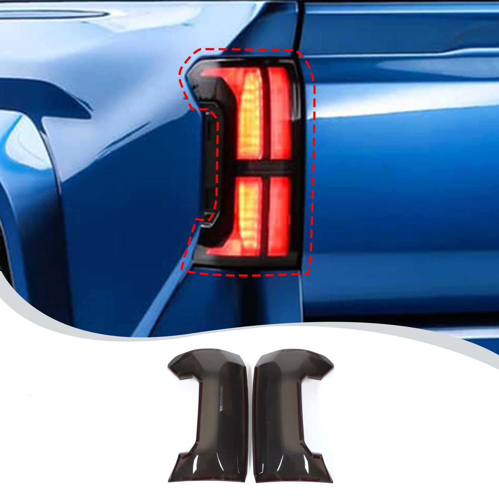 Rear Tail Light Cover Tail Lamp Shell Shade Guard Trim Frame Compatible ...