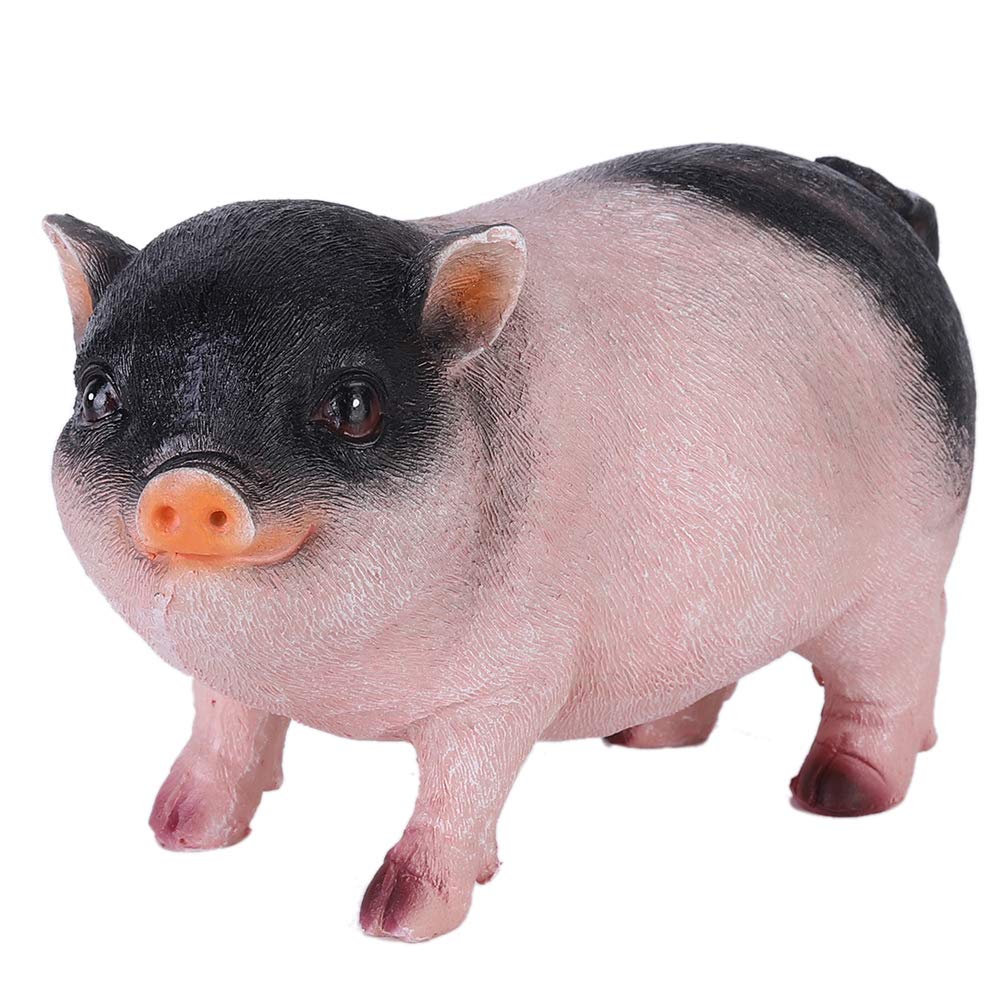 Aladeno Cute Pig Figurine Pig Statue Cute Little Pig Decor Artificial ...