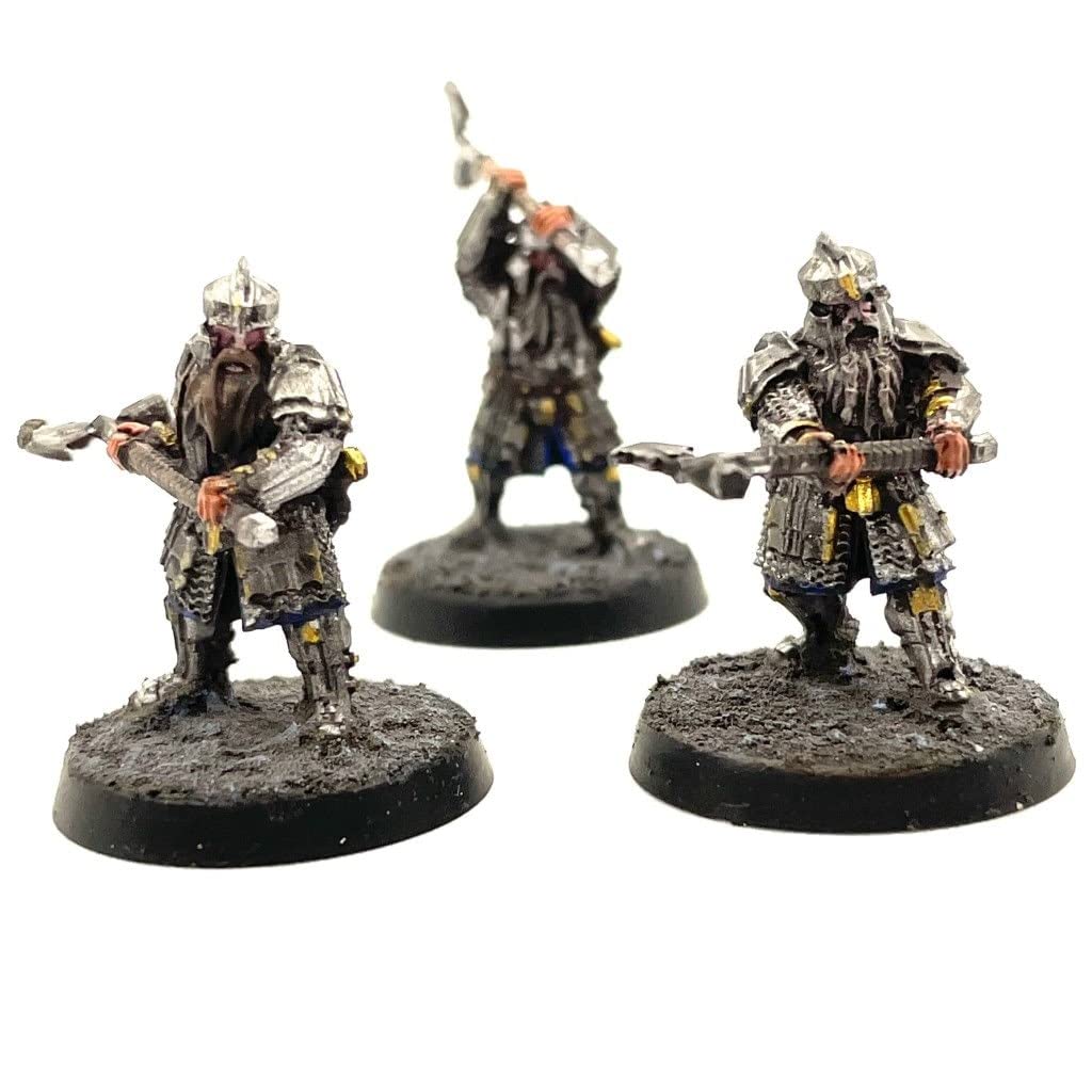 Amazon.com: Iron Hills Dwarves with Mattocks 3 Painted Miniatures Dwarf ...