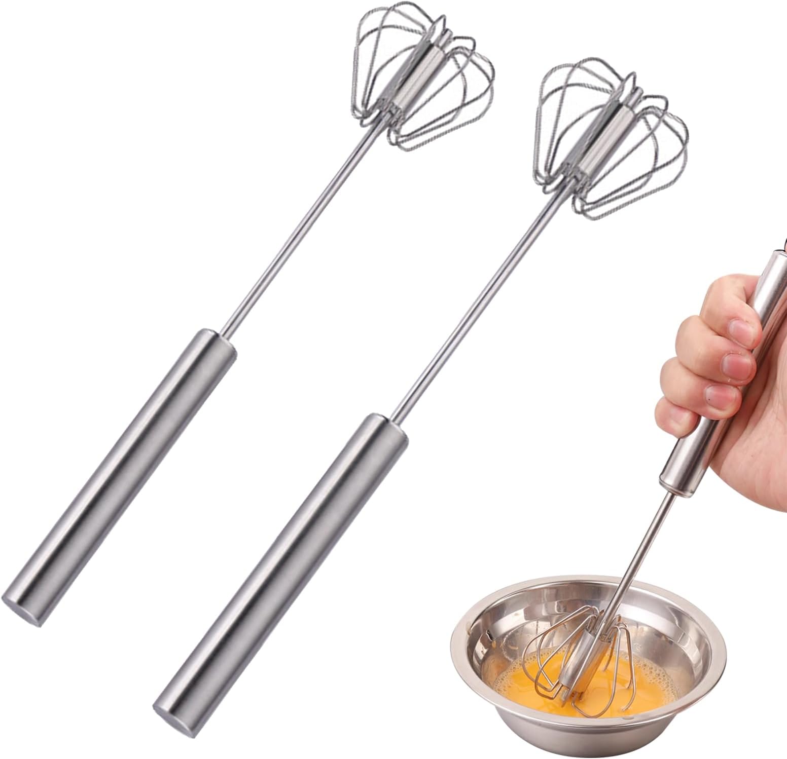 Amazon.de: Halbautomatischer Eierschläger, Mixer Aus Edelstahl, Rührer ...