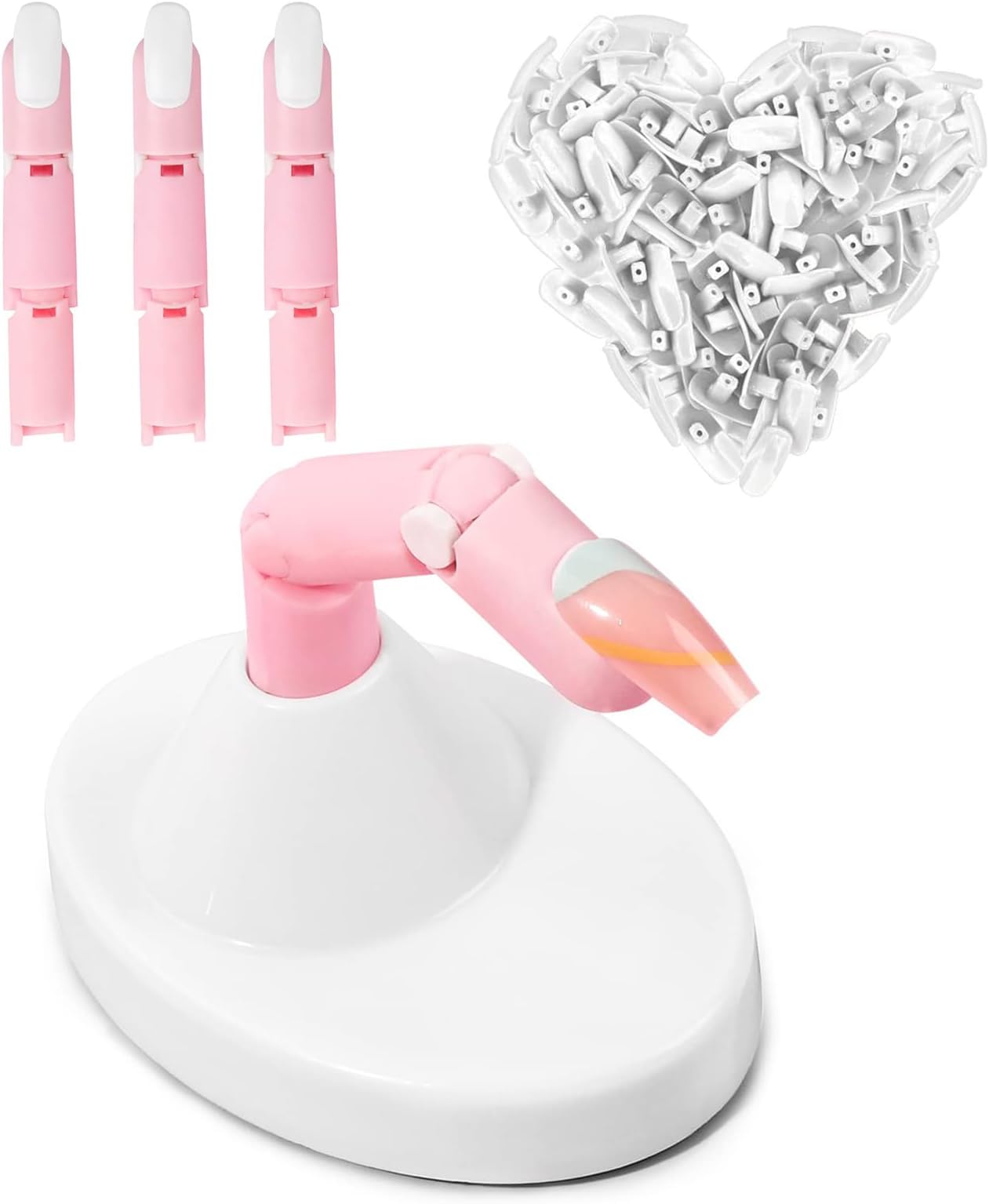 Amazon.com: Lionvison Nail Practice Fingers for Acrylic Nails, 3PCS ...