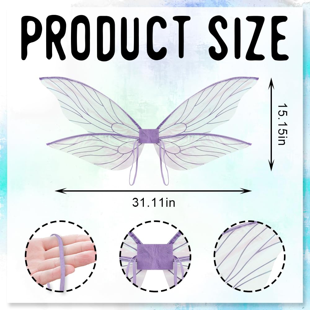 Sparkling Elf Costume Wings Purple Sparkling Purple Fairy Wings Costume ...