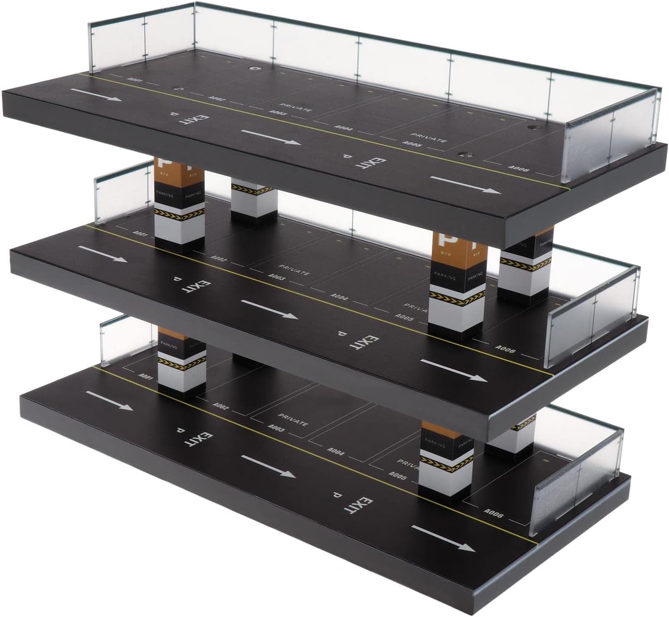 AMLESO 1/64 Parking Lot Display Case Mini Model Car Storage Box Desktop ...