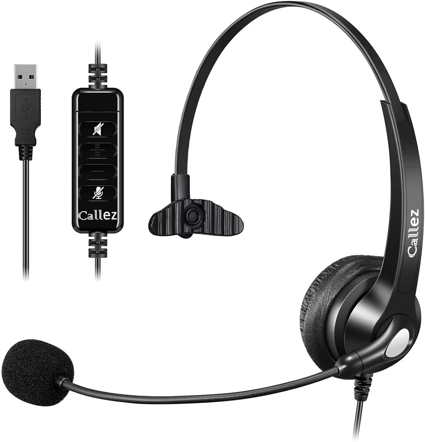 Amazon.com: USB Headset with Microphone Noise Cancelling & Audio ...