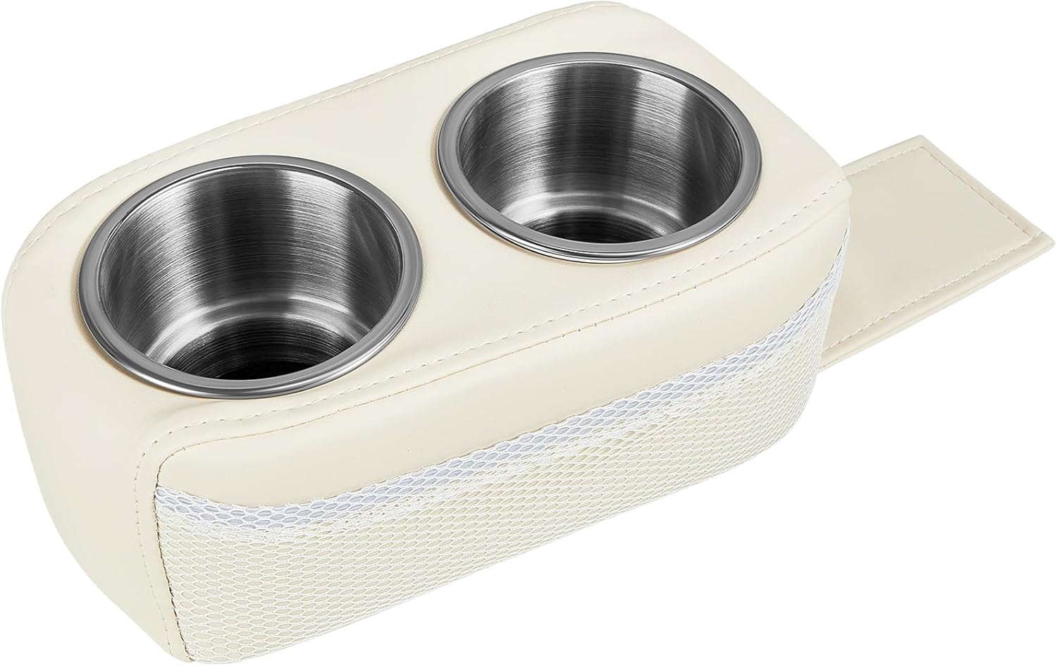 Amazon.com: Layhit 2 Pcs Stainless Steel Cup Holder White Double Car ...