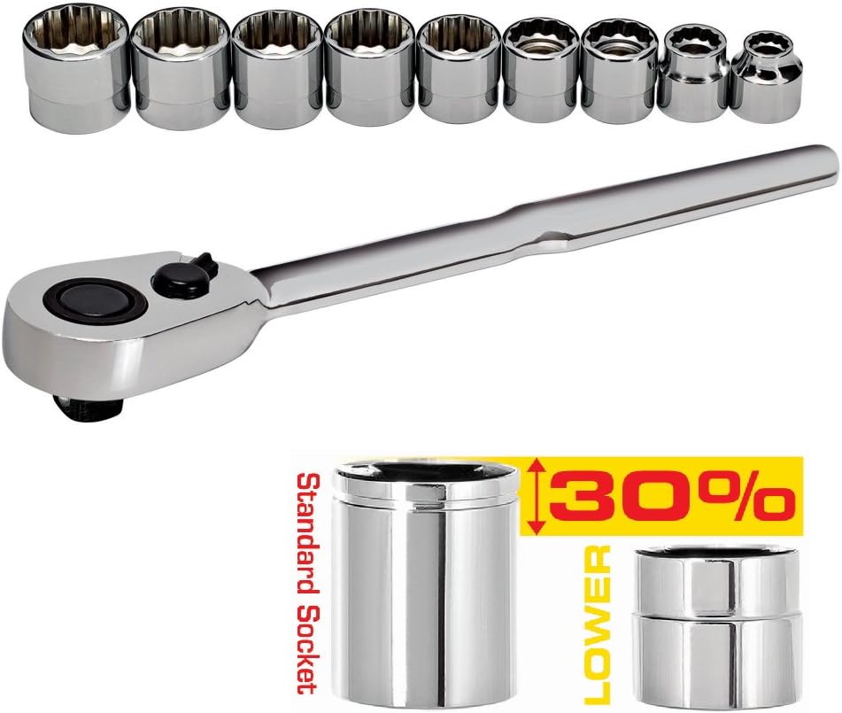 Amazon.com: Powerbuilt 8 Piece 1/4" Dr. SAE Spline Socket Set with ...