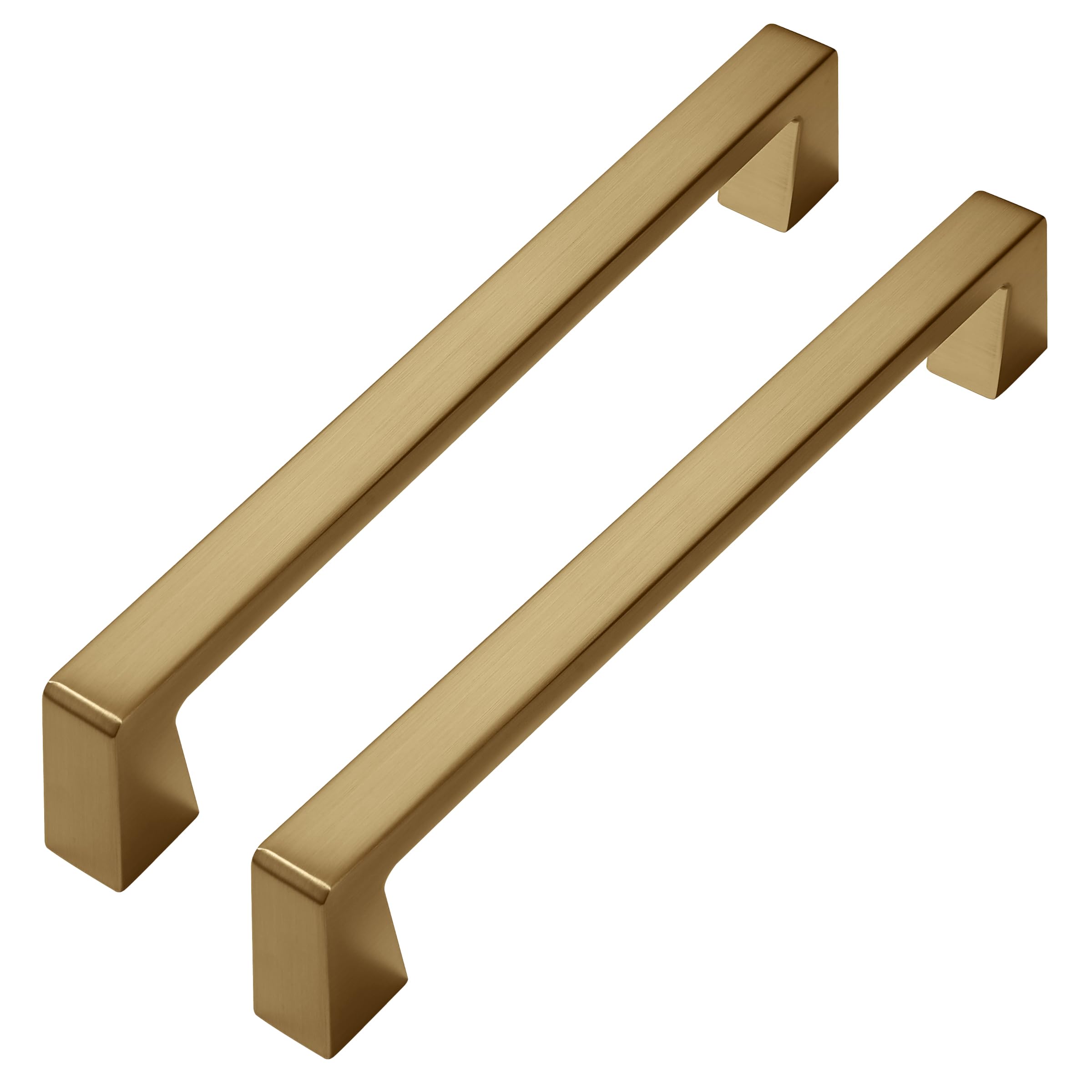 Snapklik.com : Khtumeware 6 Pack Brushed Brass Cabinet Pulls 8 Inch