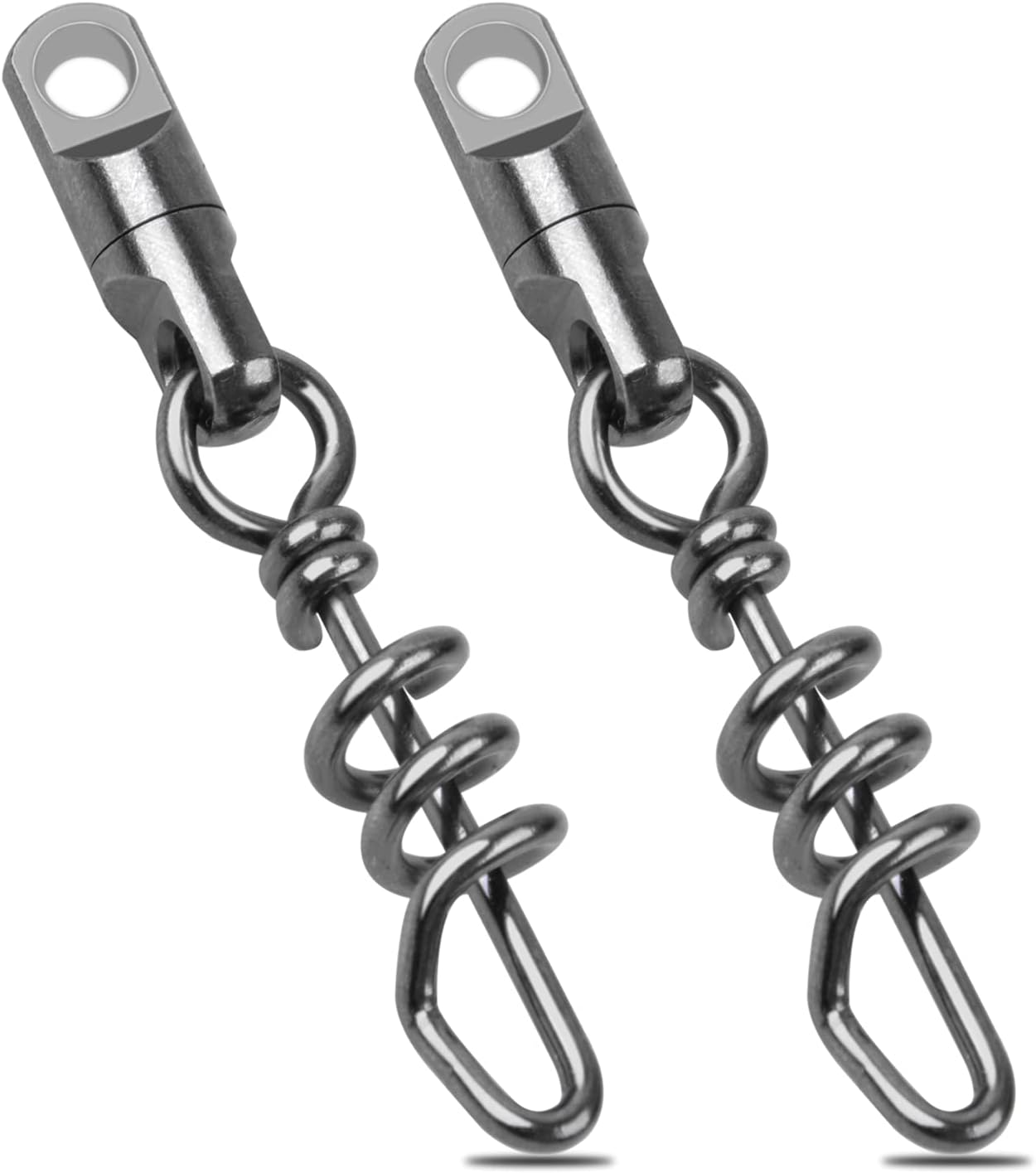 Amazon.com: 10PCS Fishing Corkscrew Swivels, 750lbs Heavy Duty Fishing ...